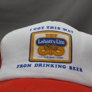 Accessories | Vintage Trucker Hat Labatts Lite Got This Way From Beer ...